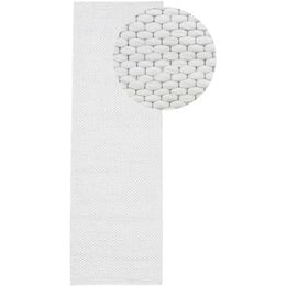 CarpetFine Wollteppich &raquo;Sina, auch als L&auml;ufer&laquo; rechteckig 14 mm H&ouml;he Handweb Teppich, reine Wolle, meliert, handgewebt, weich & kuschelig beige Wolle 
