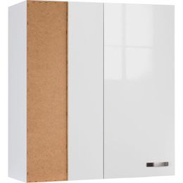 KOCHSTATION Eckh&auml;ngeschrank &raquo;KS-Cara&laquo; wei&szlig; wei&szlig;, B/H/T: 80cm x 89,6cm x 34,9cm, T&uuml;ren: 1 Stk.
