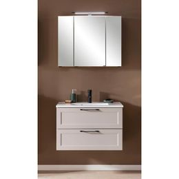 Welltime Badm&ouml;bel-Set &raquo;Lana&laquo; Komplett-Set, 2 Stk. tlg. braun MDF B/H/T: 80cmcm x 200cmcm x 47cmcm