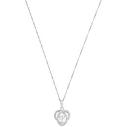 Amor Damen Kette mit Anh&auml;nger &raquo;Herz&laquo; mit Zirkonia (synth.) silber Silber 925 (Sterlingsilber), L: 45 B: 1mm