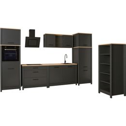Inter Link K&uuml;chenzeile &raquo;Pienza, Einbauk&uuml;che, K&uuml;chenblock, K&uuml;chenmodul, Kompaktk&uuml;che&laquo; Ohne E-Ger&auml;te f&uuml;r Sp&uuml;lmaschine Kochfeld Backofen K&uuml;hlschrank B: 430 cm 