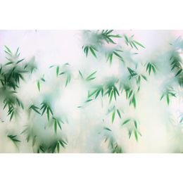 Livingwalls living walls Fototapete &raquo;Walls by Patel Panda`s Paradise&laquo; glatt Vlies, Wand gr&uuml;n Vlies B/L: 4m x 2,7m