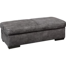 exxpo - sofa fashion Hocker &raquo;Salerno Bankhocker, bequem und komfortabel&laquo; grau Hybrid Lederfaserstoff (Grundgewebe 41% Lederfaser, 39% Polyester, 20% 
