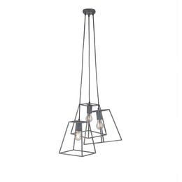 JUST LIGHT Pendelleuchte &raquo;PELETTON&laquo; E27 1 Stk. ExklusiveE27 grau 3, 1 Stk.