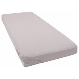 Estella Spannbettlaken &raquo;Samt Velours Spannbetttuch&laquo; Rundumgummi grau Frottee, Obermaterial: 80% Baumwolle, 20% Polyester B/L: 200cm, 1 Stk., Frottee, 140x200 