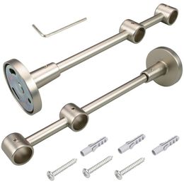 Liedeco Doppeltr&auml;ger f&uuml;r Gardinenstangen &Oslash; 16 mm silber &Oslash; 1,6cm