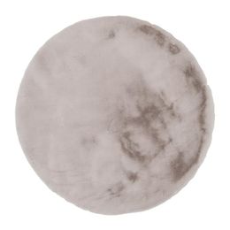 OCI DIE TEPPICHMARKE Hochflor-Teppich &raquo;ROCKY SOFT, Fell Haptik&laquo; rund 35 mm H&ouml;he Kunstfell, weich, kuschelig, maschinell gewebt, Kaninchen Haptik braun