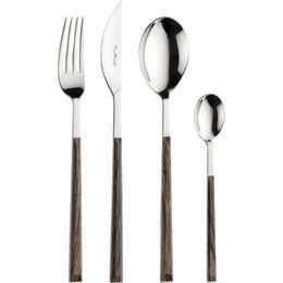Pinti Inox PINTINOX Besteck-Set &raquo;Sushi&laquo; mit Kunststoffgriff in Holz-Optik braun Edelstahl 18/0 24 Stk.