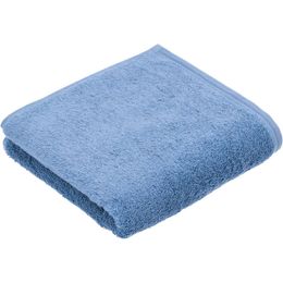 Vossen Badetuch &raquo;Vegan Life&laquo; 100% vegan blau Webfrottier, Obermaterial: 100% Baumwolle B/L: 67cmx140cm, 1 Stk., Webfrottier