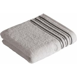 Vossen Handt&uuml;cher &raquo;Cult de Luxe&laquo; mit Glanzbord&uuml;re grau Webfrottier, Obermaterial: 100% Baumwolle B/L: 50cmx100cm, 2 Stk., Webfrottier