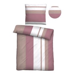 Bettw&auml;sche &raquo;0360443&laquo; 2 Stk. absolut flauschig, weich + wohlig warm, 100% Polyester, Rei&szlig;verschluss rosa Fleece, Obermaterial: 100% Polyester B/L: 