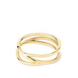 Liebeskind Berlin Damen Fingerring &raquo;Schmuck Geschenk Edelstahl Ring The Melting Organic&laquo; gold 58, Edelstahl, 8mm