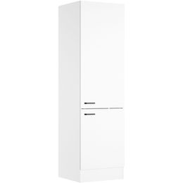 Hochschrank Optifit, B:60cm H:210cm T:57,1cm, wei&szlig;, Holzwerkstoff, K&uuml;che, Schr&auml;nke, "OPTImulti", Breite 60 cm, mit 2 verlaschten T&uuml;ren, Innenregal