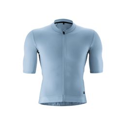 Gonso Herren Radtrikot "Road Jersey M", blau, Gr. S, 84% Polyester, 16% Elasthan, Trikots, Herren Fahrradtrikot kurzarm, Full-Zip Trikot,