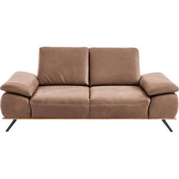 Die PlanBar 2,5-Sitzer &raquo;PN-EM18063, B: 206 cm. mit Kontrastnaht&laquo; optional mit echt bezogenem R&uuml;cken, Sitztiefen- und Armteilverstellung Sichtrahmen: 