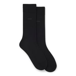 BOSS Herren BOSS Socken &raquo;2P RS Uni WO&laquo; Packung, 2 Paar tlg. mit eingesticktem Markenlogo schwarz 43-46