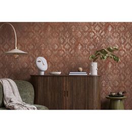 Livingwalls living walls Vliestapete &raquo;Ornamenttapete diverse Farben strukturiert vintage&laquo; Barock strukturiert rot Vlies B/L: 0,53m x 10,05m, Rollen: 1