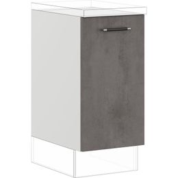 IMPULS K&Uuml;CHEN Auszugsunterschrank &raquo;"Prag", Breite/H&ouml;he: 40/72,3 cm, mit Soft-Close&laquo; vormontiert, mit Auszug, mit Beh&auml;lter f&uuml;r Wertstofftrennung grau 