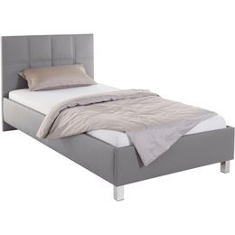 Westfalia Schlafkomfort Polsterbett grau Bezug Bett: 100% Polyurethan;Bonnell-Federkernmatratze: 51% Polypropylen, 39% Polyester, 10% Baumwolle;Kaltschaummatratze: 100% 