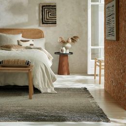 FLAIR RUGS Teppich &raquo;Jute Ombre&laquo; rechteckig 8 mm H&ouml;he grau Jute, Kunstfaser, Wolle B : 80cm 1 Stk., 8mm, L: 150cm