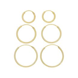 Firetti Damen Creolen-Set &raquo;Multipack Schmuck Geschenk Silber 925 Ohrschmuck Creolenset&laquo; gold Silber 925 (Sterlingsilber)