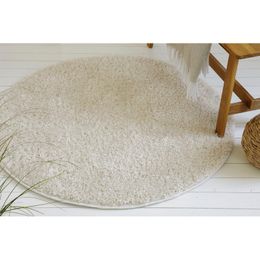 OTTO home Hochflor-Teppich &raquo;Nickolas, auch als L&auml;ufer erh&auml;ltlich&laquo; rund 30 mm H&ouml;he Langflor, Shaggy, weicher Hochflor, uni farben, mit Glanz, 