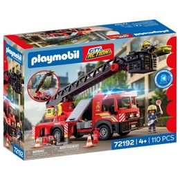 Playmobil Konstruktions-Spielset &raquo;Feuerwehr-Leiterfahrzeug (72192), City Action&laquo; mit Licht- und Soundeffekten Einheitsgr&ouml;&szlig;e Konstruktions-Spielset