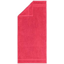 Egeria Handt&uuml;cher &raquo;Manhatten Gold&laquo; Uni Programm mit Streifenbord&uuml;re, reine Baumwolle rot Frottier, Obermaterial: 100% Baumwolle B/L: 50cmx100cm, 2 Stk., 