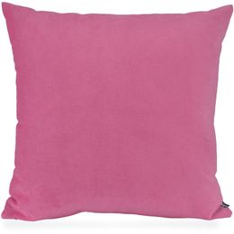 HOCK Dekokissen &raquo;Versatil&laquo; Sofakissen inkl. F&uuml;llung, 50x30cm, einfarbig, pink, Samt, Dekokissen pink Baumwolle, Polyester B/L: 50cm x 50cm, 1 Stk.