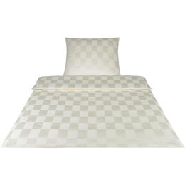 Elegante Bettw&auml;sche &raquo;Courage&laquo; 2 Stk. im modernen Karodesign beige Mako-Satin, Obermaterial: 100% Baumwolle B/L: 135cm x 200cm, 1 Stk., 1 Stk., Mako-Satin, B/L: