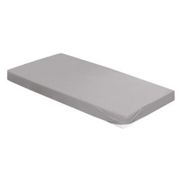 Irisette Spannbettlaken &raquo;Erba 30&laquo; glatt silber Tencel , Obermaterial: 48% Baumwolle, 48% Lyocell, 4% Elasthan B/L: 100cm x 200cm, 1 Stk., Tencel , 100-130x200-