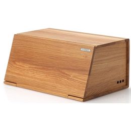 CONTINENTA Brotkasten Aus Eichenholz gefertigt beige Holzwerkstoff B/H/L: 26cm x 18,5cm x 40cm