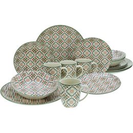 Creatable Kombiservice &raquo;Rumi&laquo; orientalisch mediterraner Stil bunt Steingut 16 Stk.