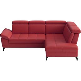 Sit & More sit&more Ecksofa &raquo;Vanity L-Form, B: 254 cm, Leder&laquo; Inkl.Sitz-,Kopf-und Armteilverstellung B/H/T: 254cm x 84cm x 197cm, NaturLEDER , Ottomane rechts,