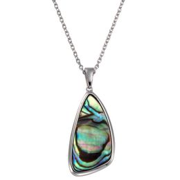 Firetti Damen Kette mit Anh&auml;nger &raquo;Schmuck Geschenk Silber 925 Halsschmuck Halskette Ankerkette See&laquo; mit Abalone-Perlmutt silber Perlen Silber 925 (