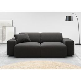 Home Affaire 2,5-Sitzer &raquo;Glimminge auch in Breitcord, Feincord + Easy care-Bezug&laquo; besondere Kedern&auml;hte, Zierkissen grau 100% Polyester B/H/T: 214cm x 
