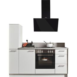 KOCHSTATION K&uuml;che &raquo;"KS-Scafa", mit h&ouml;henverstellbaren F&uuml;&szlig;en&laquo; vormontiert, wahlweise mit E-Ger&auml;ten, Stellbreite 180 cm wei&szlig; B/H/T: 180cm x 58cm, ohne E