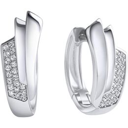 Firetti Damen Paar Creolen &raquo;Schmuck Geschenk, Ohrringe, Silber 925&laquo; mit Zirkonia (synth.) silber 16mm, Silber 925 (Sterlingsilber)