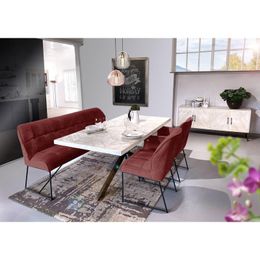 GUTMANN FACTORY K&uuml;chensofa rot 100% Polyester B/H/T: 190cm x 88cm x 67cm, Chenille