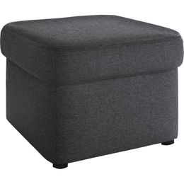 DOMO collection Polsterhocker &raquo;SARAFINA 61x61 cm, hochwertig und komfortabel&laquo; grau Microfaser PRIMABELLE (100% Polyester) / Struktur (90% Polyester; 