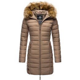 Marikoo Winter Coat 'Rose' female size 4XL Dark beige / Light brown