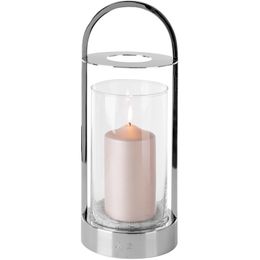 Fink Windlicht &raquo;LAKIS&laquo; Laterne mit Glas, aus Edelstahl, H&ouml;he ca. 38 cm, Outdoorgeeignet silber Edelstahl B/H/T: 38cm