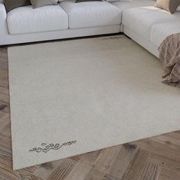 Wecon Home Wollteppich &raquo;Hamptons FORTYFOUR&laquo; rechteckig 20 mm H&ouml;he L&auml;ufer, Schurwolle, Kurzflor, Wohnzimmer, Schlafzimmer, Ornamente beige Schurwolle B
