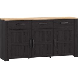 FORTE Sideboard &raquo;Bohol, Sideboard, Soft-Close, Stauraum&laquo; B/H/T 166,1/87/42cm, 3 T&uuml;ren, 3 SK Spanplatte B/H/T: 166,1cm x 87cm x 42cm, 3 Stk., 3 Stk.