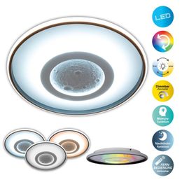N&auml;ve n&auml;ve LED Deckenleuchte &raquo;Livana&laquo; LED-Modul 1 Stk. warmwei&szlig; - kaltwei&szlig; Dimmbar per IR-Fernbedienung, CCT, Memory, Nachlicht, &Oslash;: 70 cm 1, &Oslash; 70cm H: 6,2cm