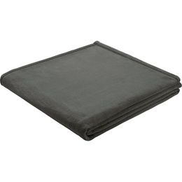 Biederlack Wohndecke &raquo;King Fleece&laquo; leicht, Kuscheldecke grau Kunstfaser B/L: 150cm x 200cm