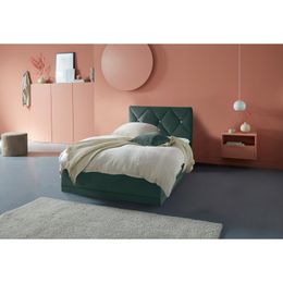 Westfalia Schlafkomfort Polsterbett &raquo;Adamas&laquo; auch mit Bettkasten, Knopfheftung mit Strasssteinen gr&uuml;n Bezug: 100% Polyester, Polsterung: Polsterwatte, Material Gestell: 