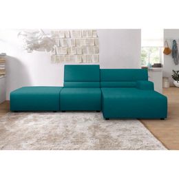 Egoitaliano Ecksofa &raquo;Babouche, Designsofa mit au&szlig;ergew&ouml;hnlichem Sitzkomfort zum Wohlf&uuml;hlen&laquo; blau 100% Polyester. Wasserabweisende Mikrofaser. B/H/T: 287cm x 80cm 