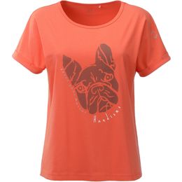 LPO Damen Funktionsshirt "JASPER II WOMEN", orange, Gr. 34, Jersey, 60% Baumwolle Jersey. 40% Modal, Shirts, modischer Allover-Print