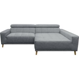 Ecksofa OTTO HOME, B:248cm H:72cm T:172cm, grau, 100% Polyester, Wohnzimmer, Sofas, "Greve 248 x 172 cm mit Steppungen, f&uuml;r g&auml;ngige Saugroboter
